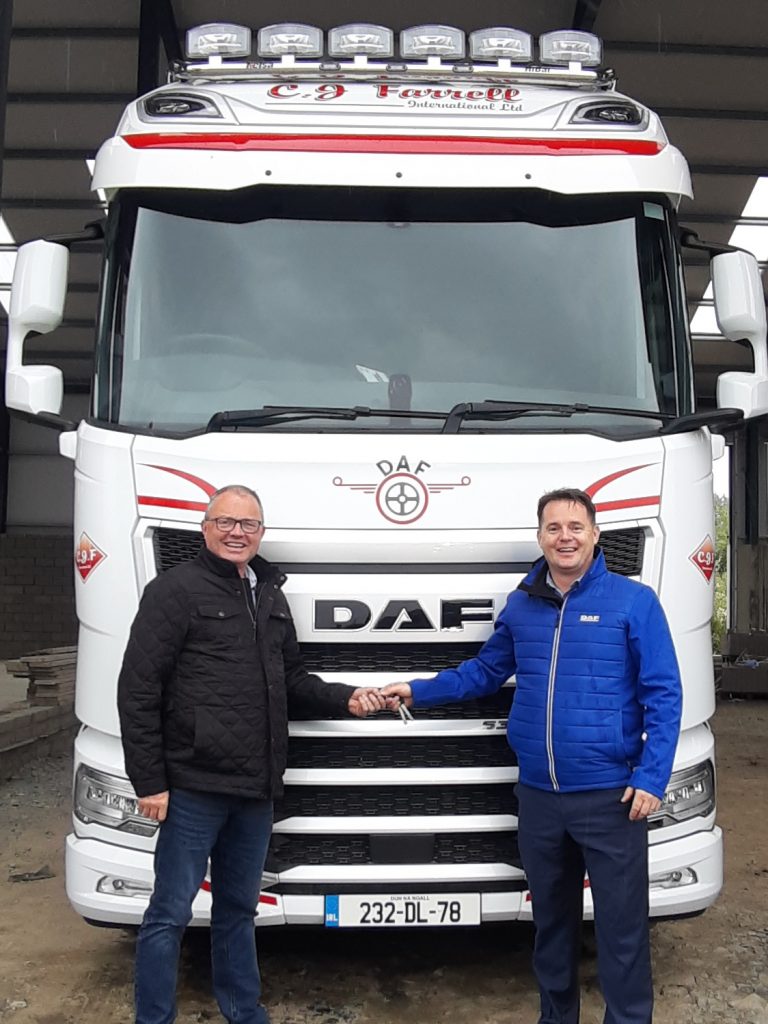New DAF truck for CJ Farrell International - HGV Ireland
